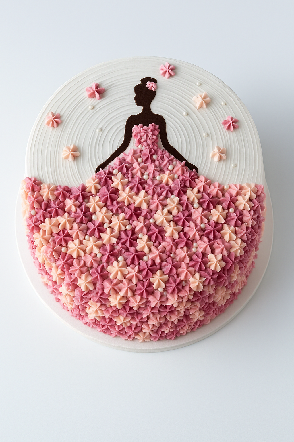 Buttercream Princess Silhouette Cake – 7th Heaven Bakery UK