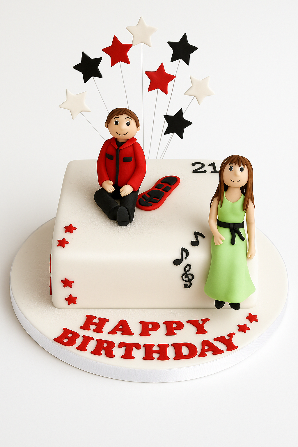 Musical Duo Birthday Cake – 7th Heaven Bakery UK