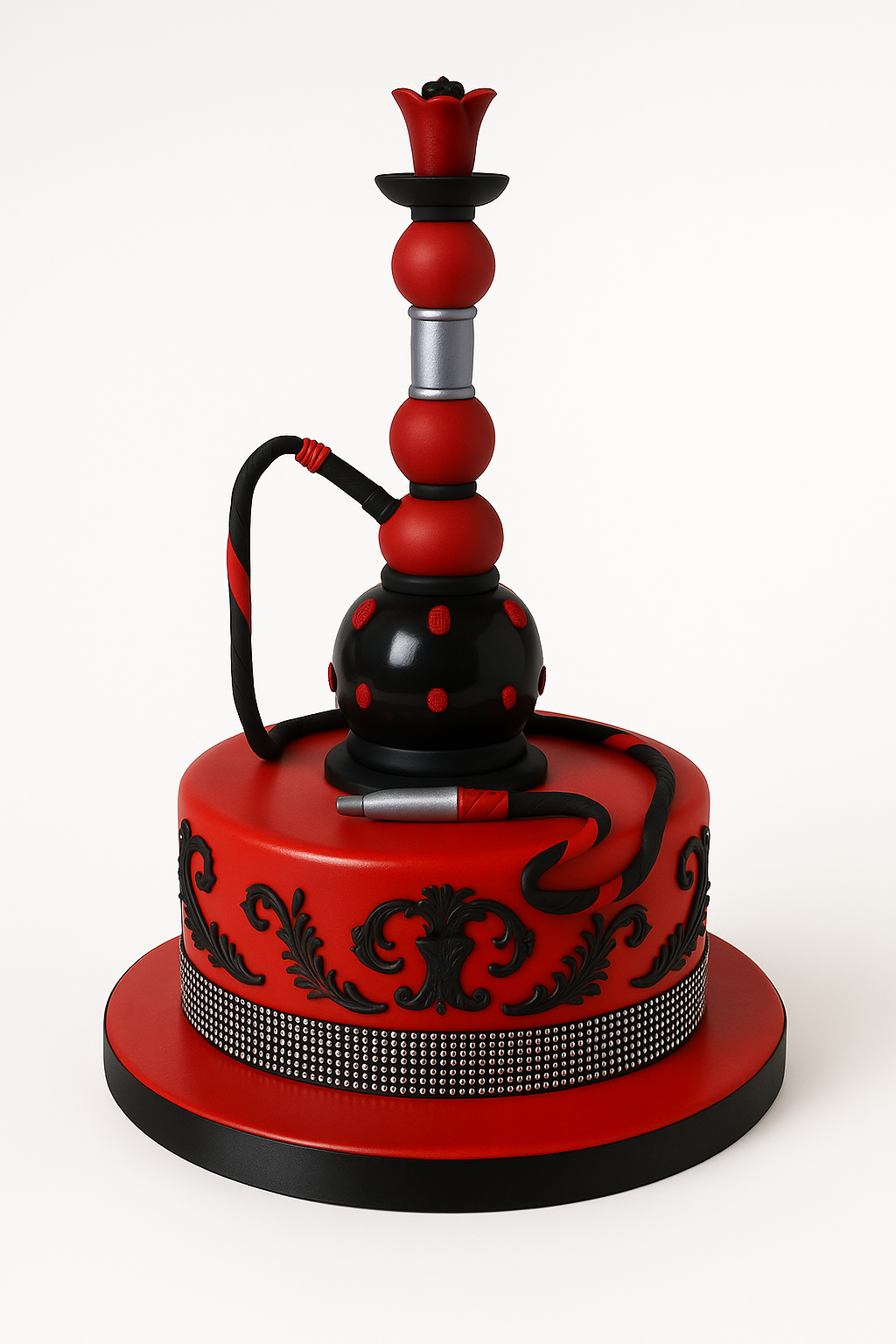 Red Blaze Hookah Cake – 7th Heaven Bakery UK