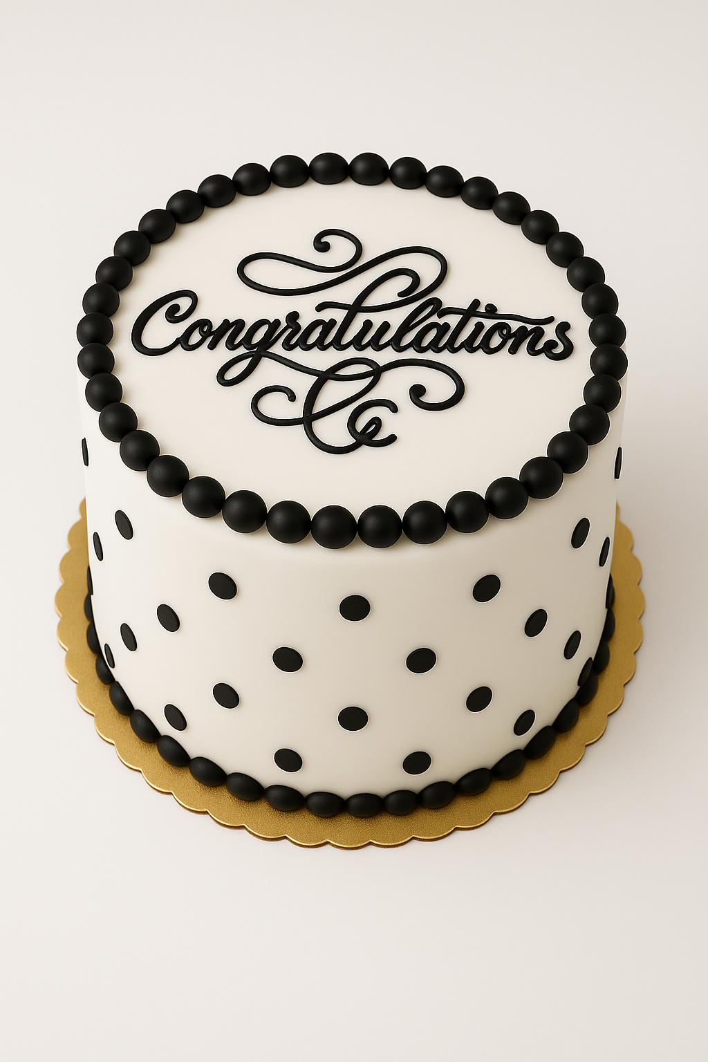 Polka Congratulations Cake – 7th Heaven Bakery UK