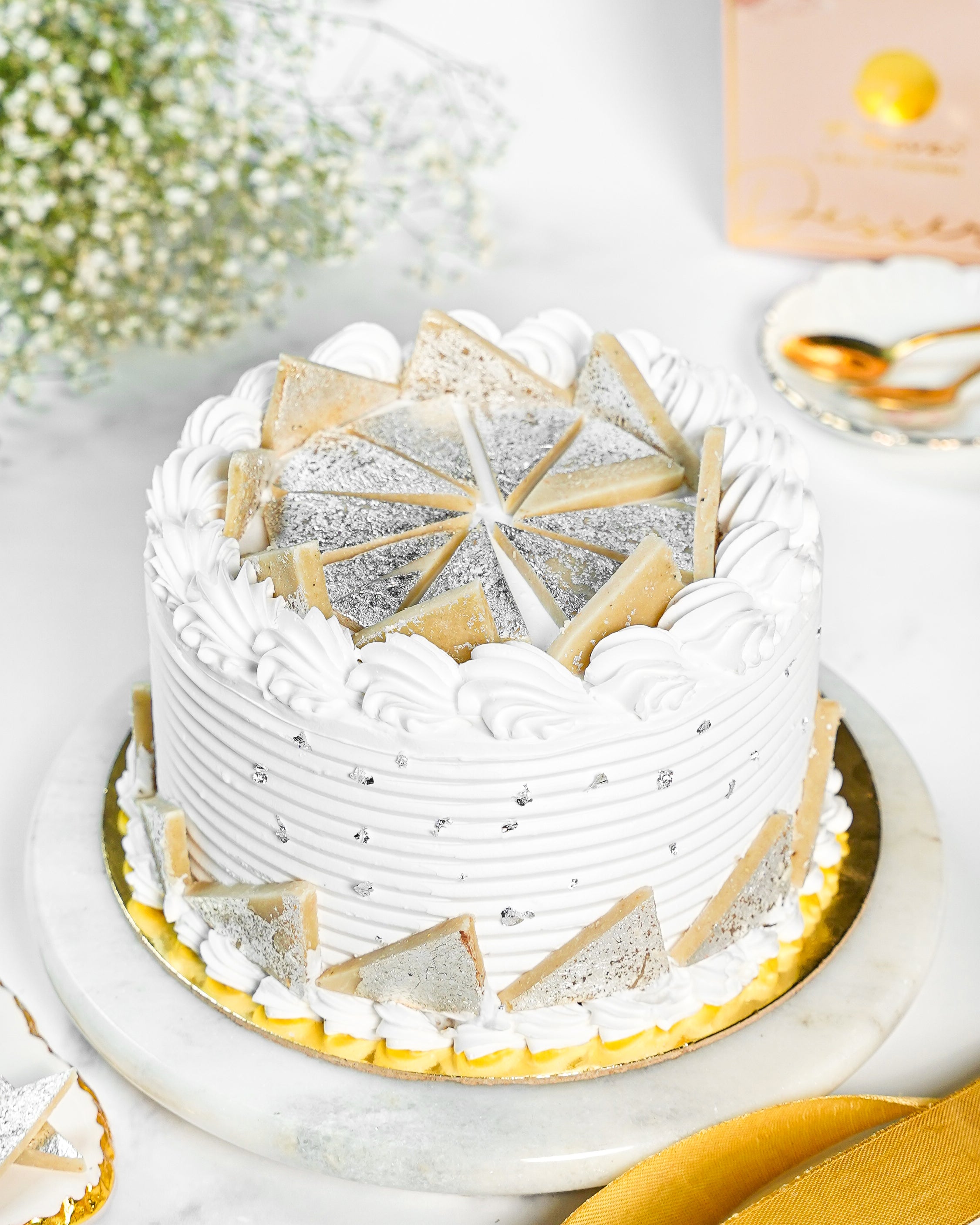 Kaju Katli Cake – 7th Heaven Bakery UK