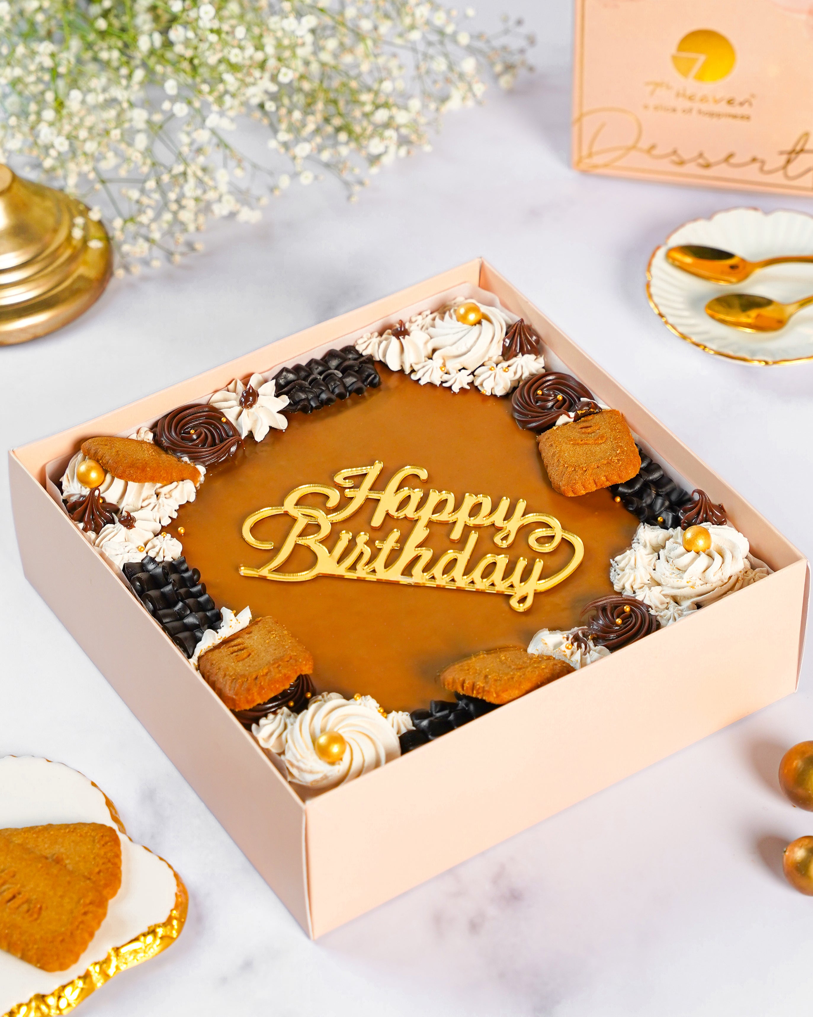 Mocha Biscoff Sheet Cake – 7th Heaven Bakery UK