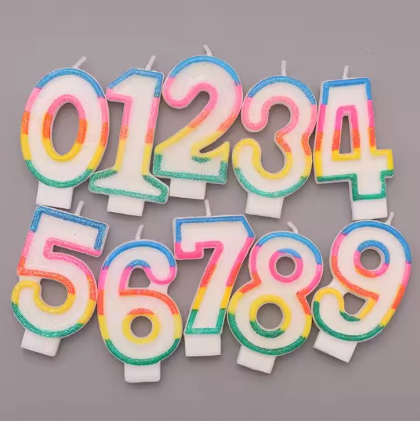 Number Candles - Rainbow Colour – 7th Heaven Bakery UK