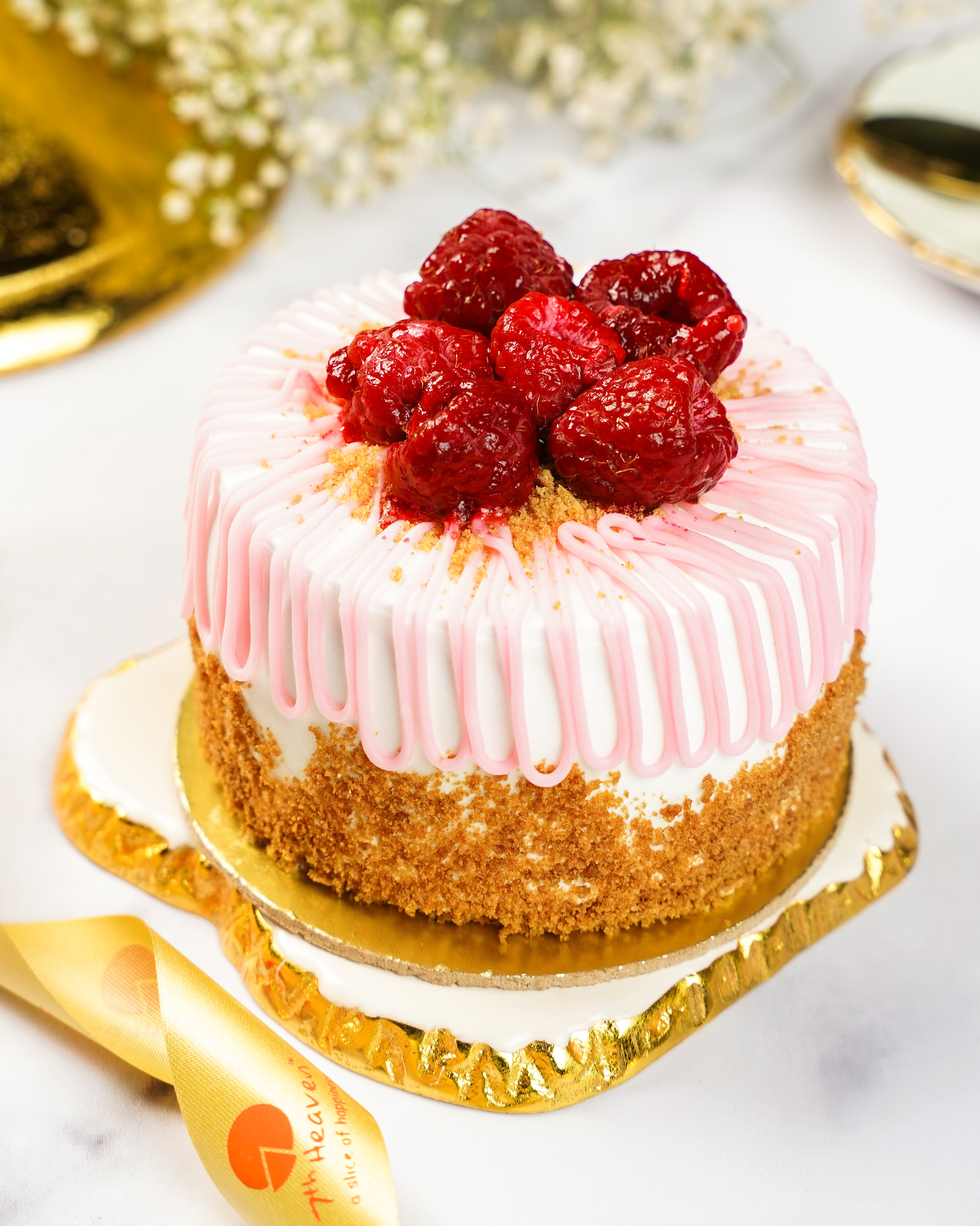 Raspberry Russian Medovik Cake – 7th Heaven Bakery UK